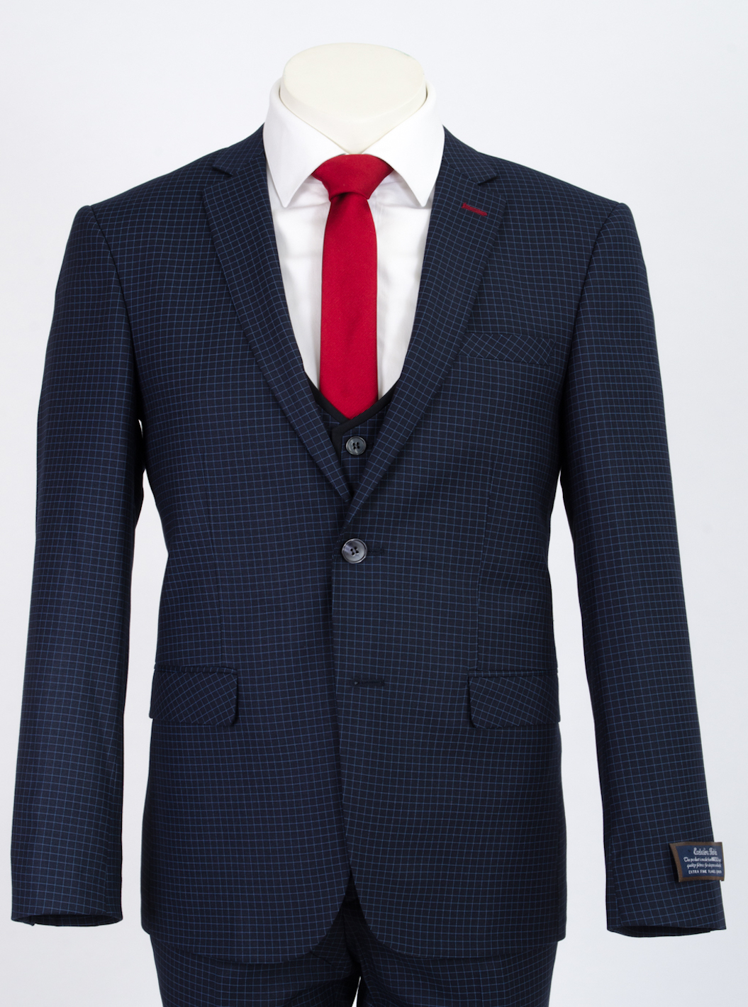 Checkered Navy Suit | Berra Tailors